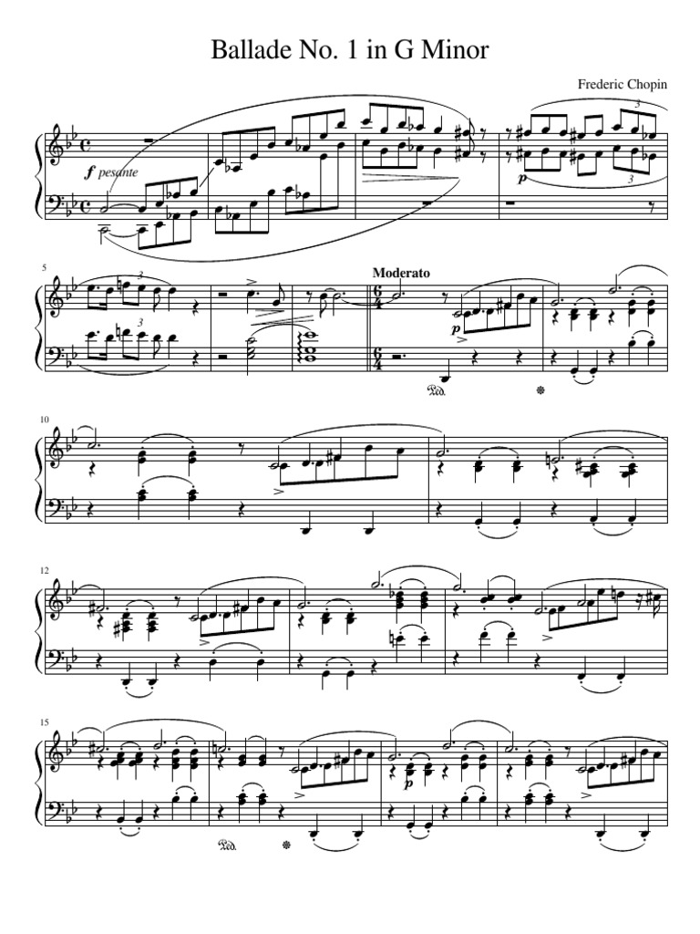 Chopin - Ballade No. 1 in G Minor | PDF