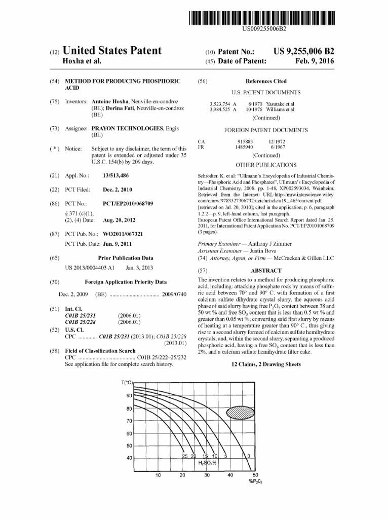United States Patent (10) Patent No.: US 9.255,006 B2 | PDF | Gypsum ...