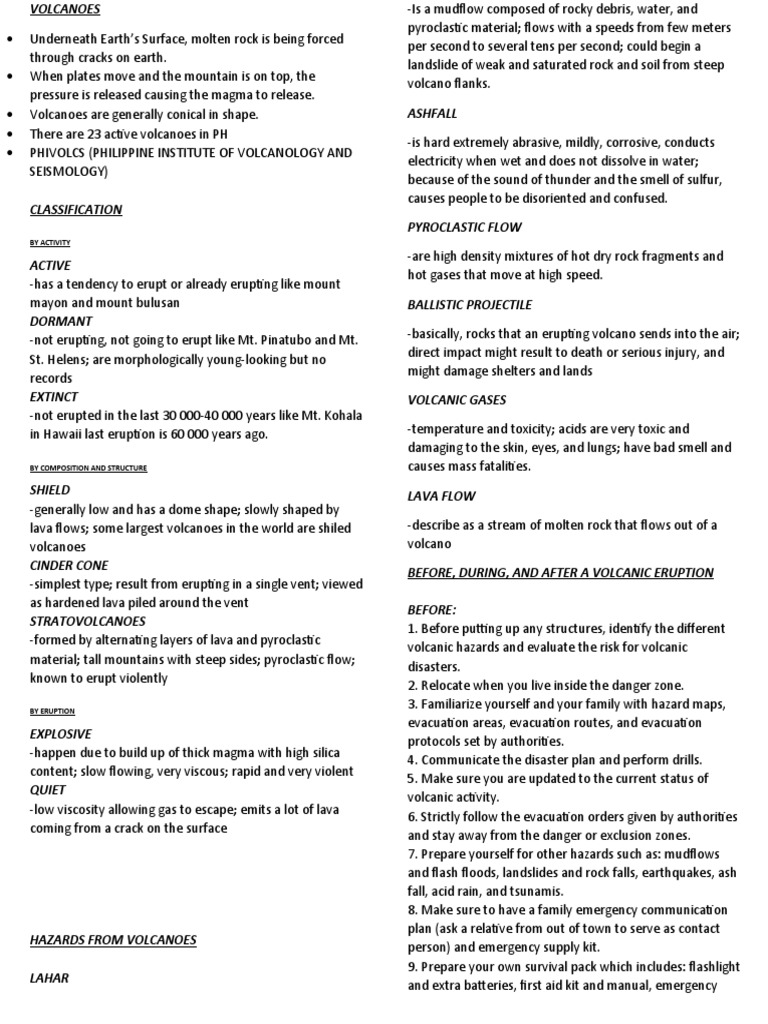 DRRR Final | PDF | Volcano | Lava