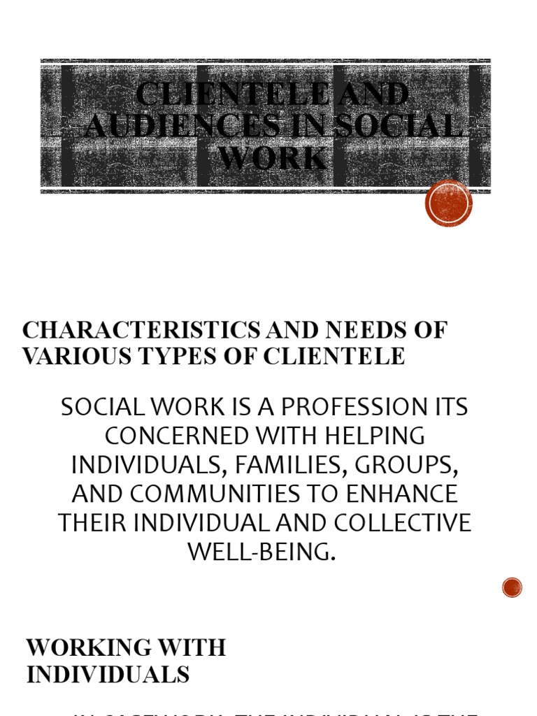 Clientele and Audiences in Social Work | PDF | Social Group | Consciousness
