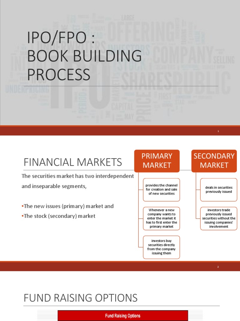 IPO/FPO Book Building Process Explained | PDF | Initial Public Offering | Securities (Finance)
