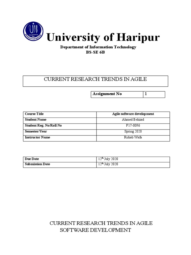 Assignment Agile Software Development Pdf Agile Software Development Software Development 