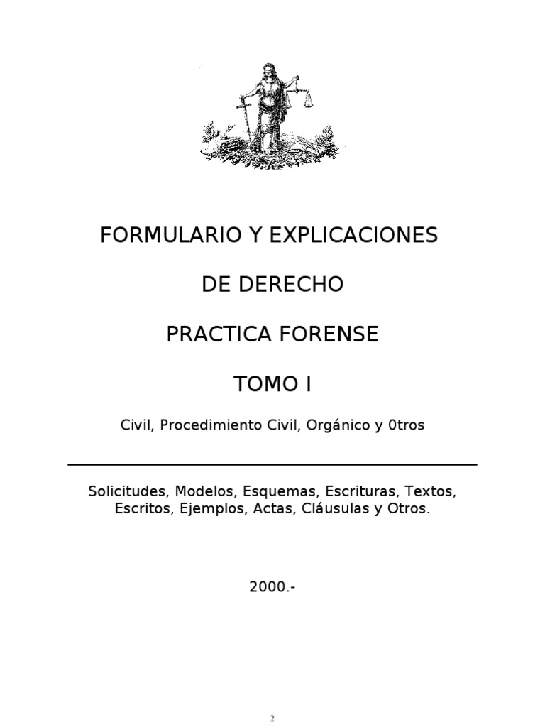 Formularios de Derecho Civil y Procedimiento | PDF | Desalojo ...