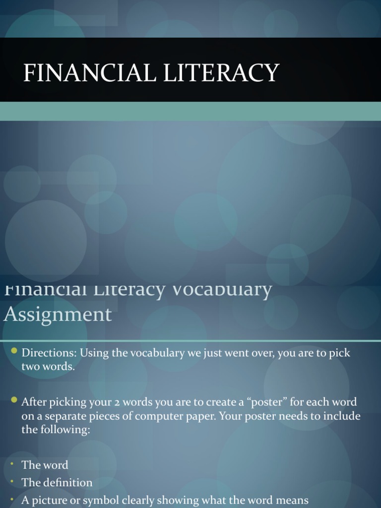 Financial Literacy | PDF | Insurance | Credit