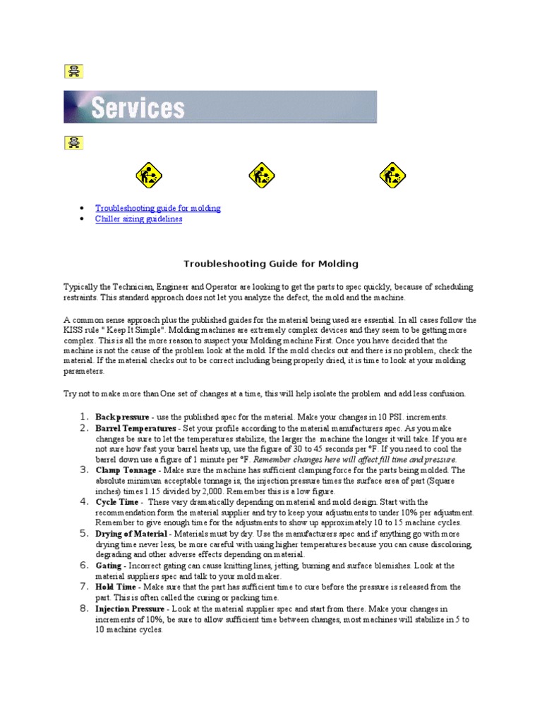 Troubleshooting Guide For Molding | PDF | Troubleshooting | Pressure