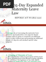 Ra No. 11210 | PDF | Parental Leave | Childbirth