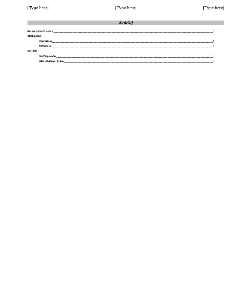 Staticki Proracun-Uljna Jama I Podna Ploca | PDF