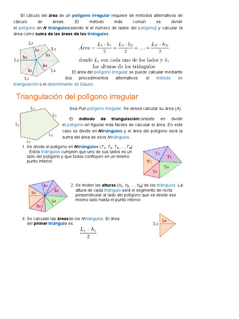 Área de Un Polígono Irregular | PDF