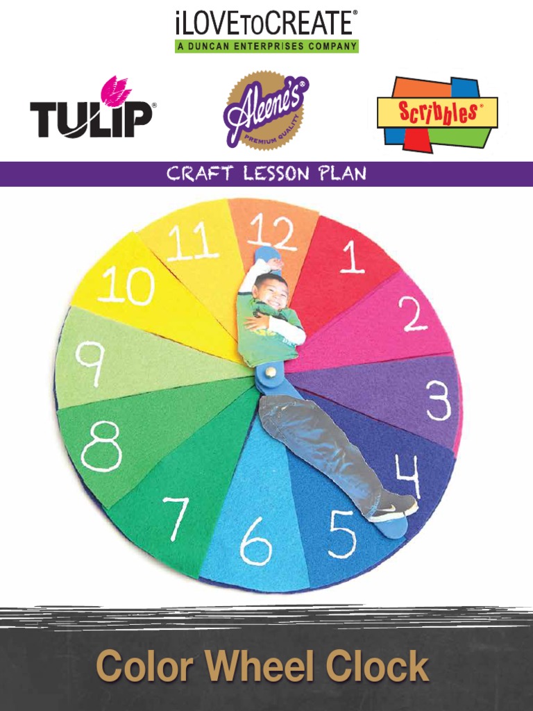 Printable Color Wheel Clock Image PDF | PDF | Color | Art Media