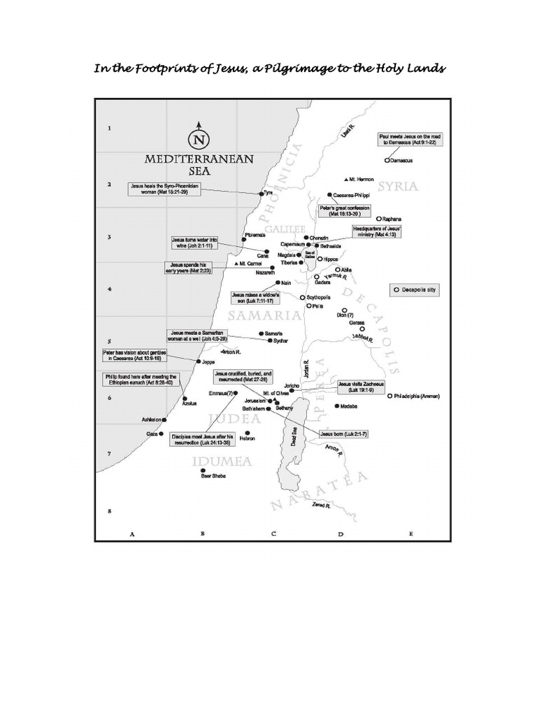 In The Footprints of Jesus A Pilgrimage To The Holy Land | PDF ...