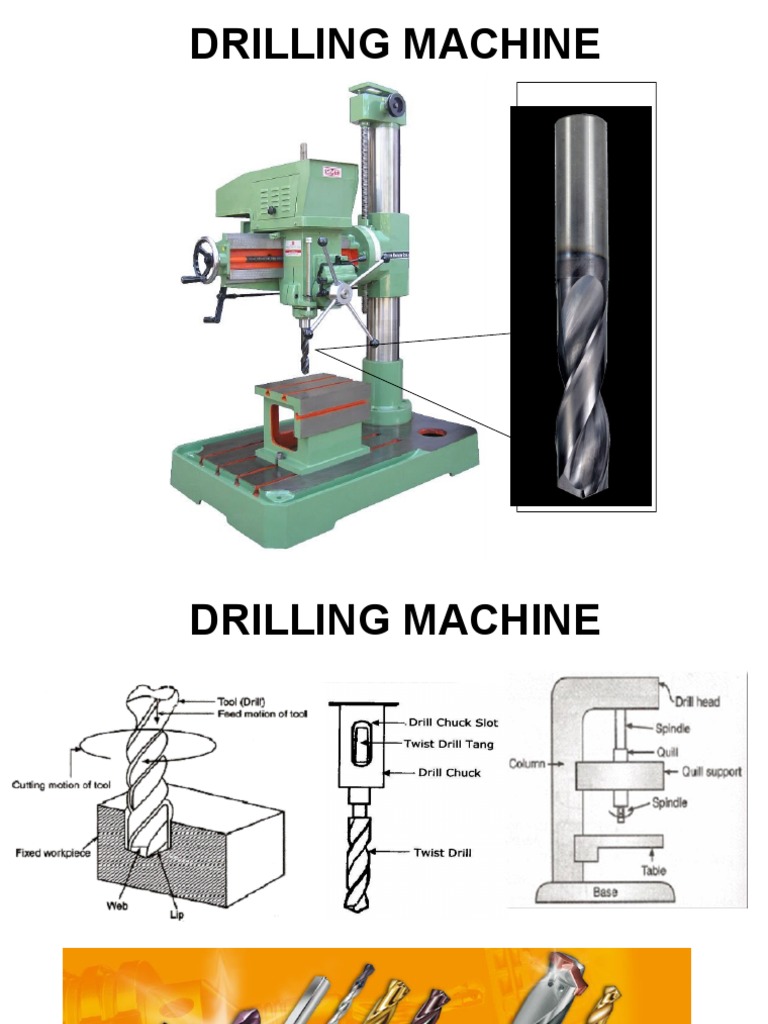DRILLING MACHINE Slides | PDF | Drilling | Drill