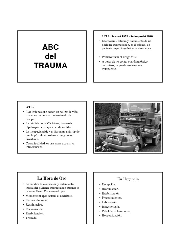 ABC Del Trauma: ATLS: Se Creó 1978 - Se Impartió 1980 | PDF ...