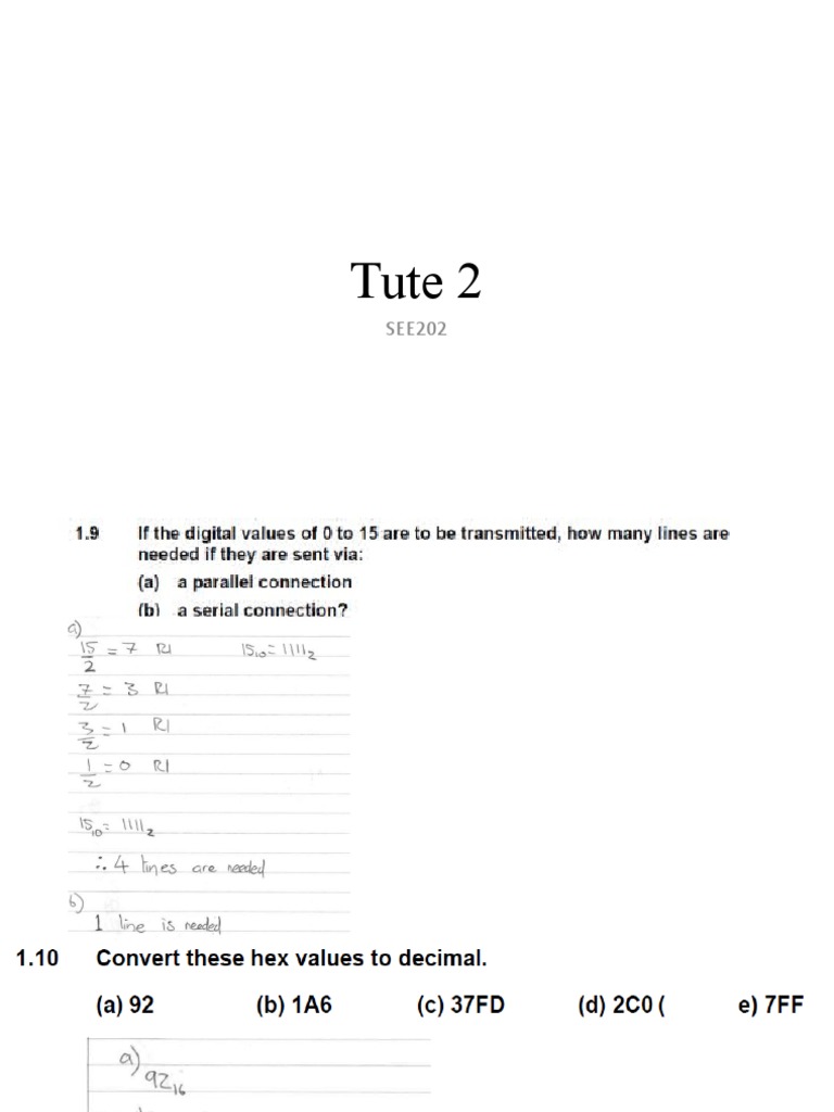 Tute 2 | PDF | Technology & Engineering