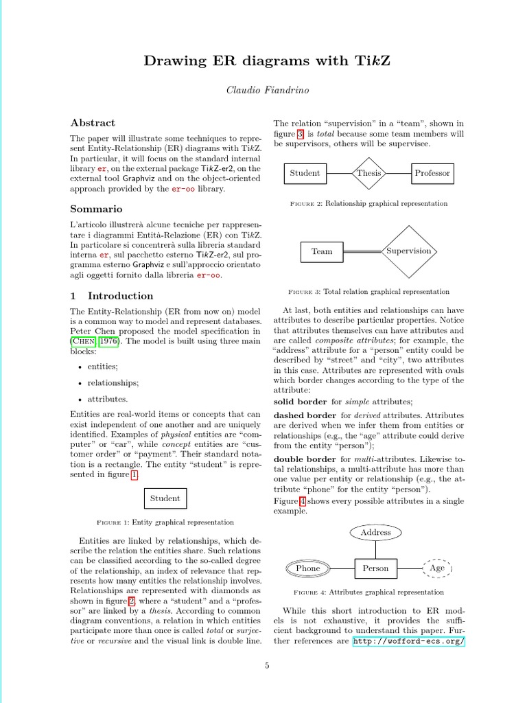 Drawing Er Diagrams With Tikz: Claudio Fiandrino | PDF | Method (Computer Programming) | Class ...