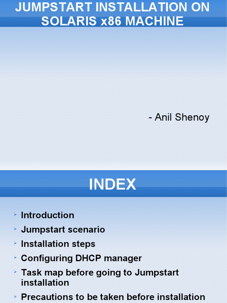 Custom Jumpstart On Solaris X86 Machine An Overview Pdf Network Architecture Information