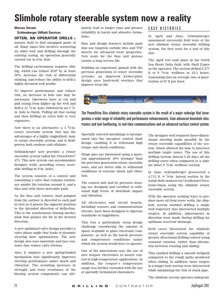 Rotary Steerable - Jul2-Schlumberger | PDF | Nature