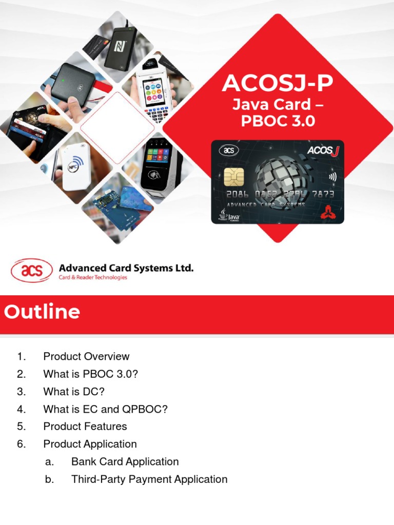 Acosj-P: Java Card - PBOC 3.0 | PDF | Smart Card | Debit Card