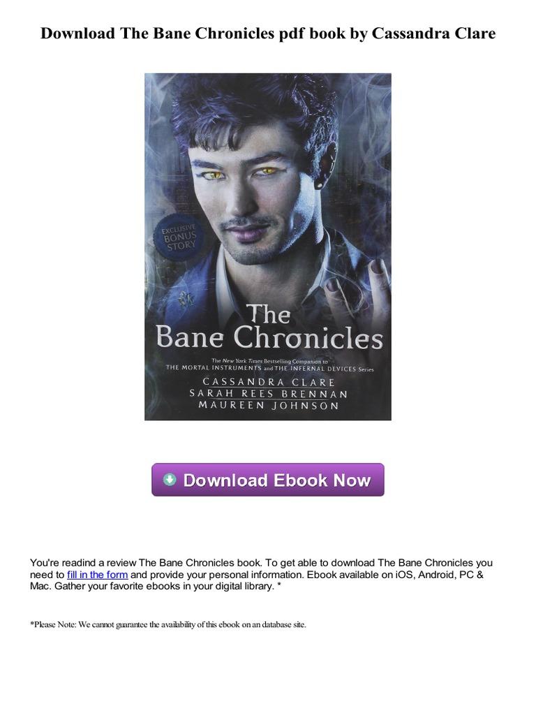 The Bane Chronicles PDF Book by Cassandra Clare: Fill in The Form | PDF ...