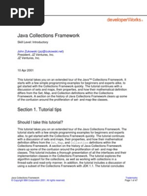 Java Collection Documentation Pdf