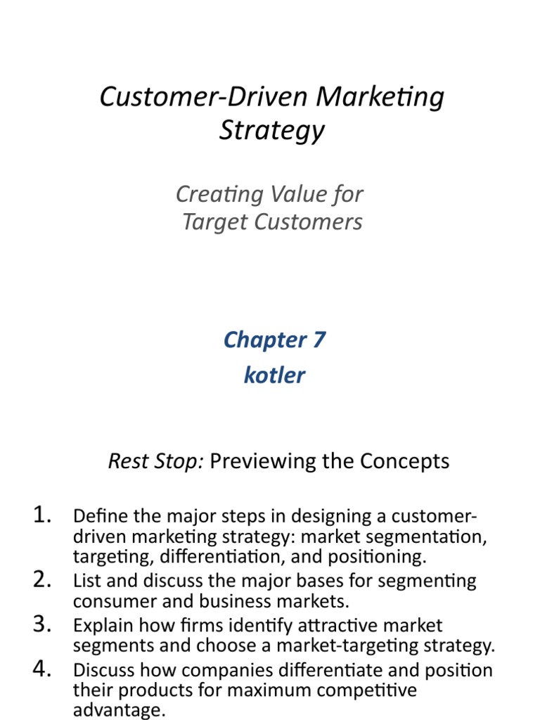 Customer-Driven Marketing Strategy PMS | PDF | Brand | Market Segmentation
