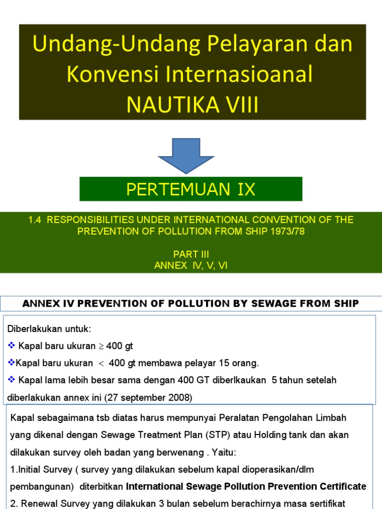 Pertemuan IX Anex VI | PDF