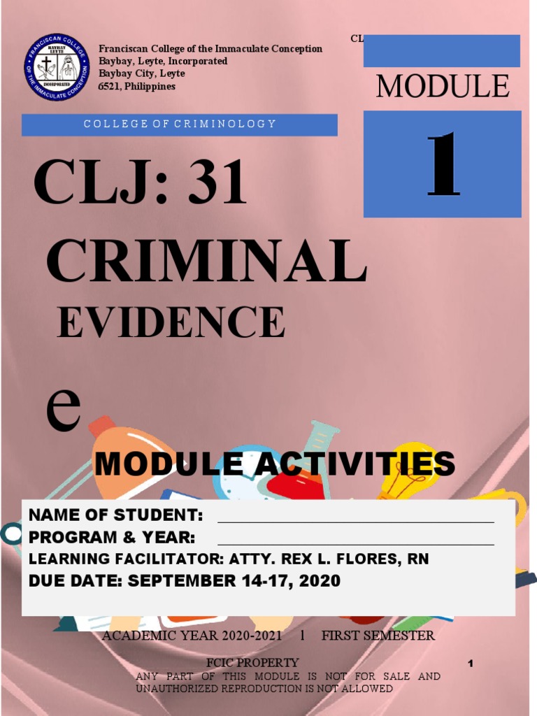 Module 1 CLJ 31 | PDF | Evidence | Admissible Evidence