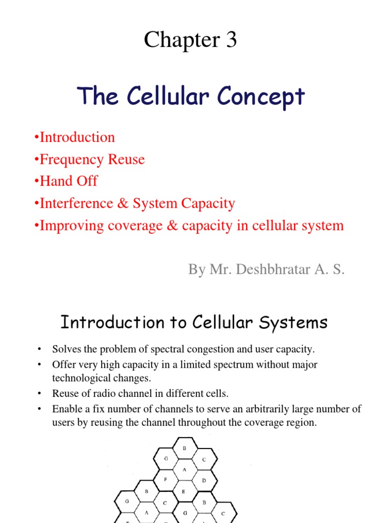 Chapter 3 Cellular Concept | PDF | Cellular Network | Networks