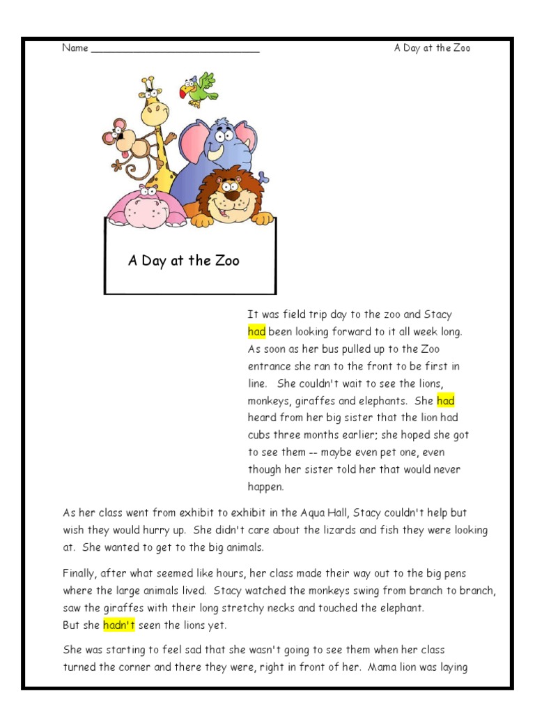 Name - Adayatthezoo | PDF | Zoo | Lion