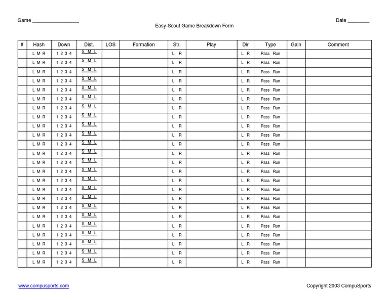 Scouting Form For D | PDF