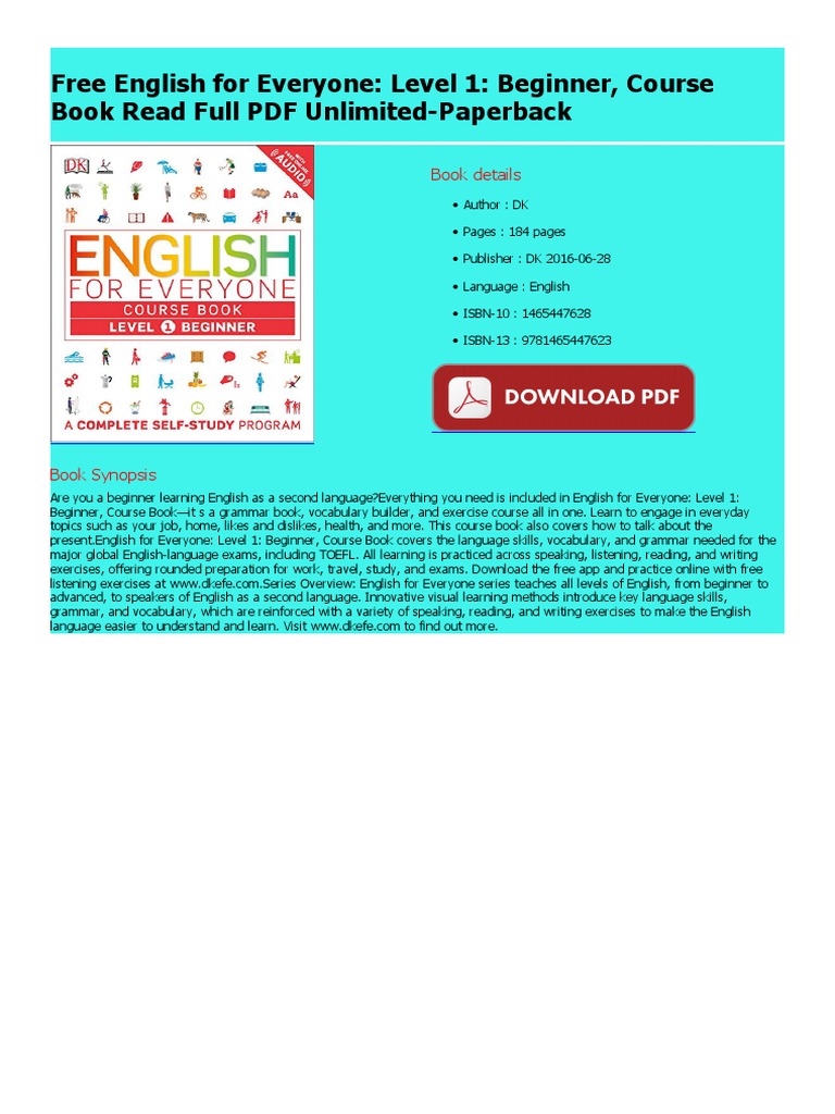 Free English For Everyone: Level 1: Beginner, Course Book Read Full PDF ...