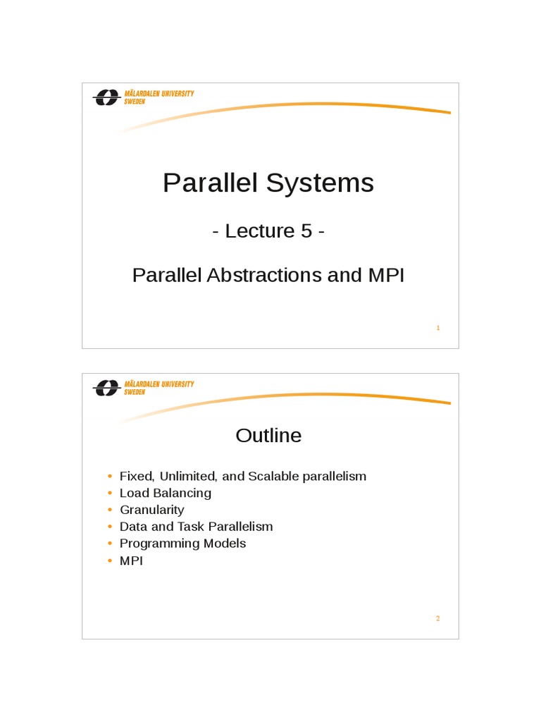 Chap 4-7 - Parallel - Abstractions - and - MPI | PDF | Parallel Computing | Thread (Computing)