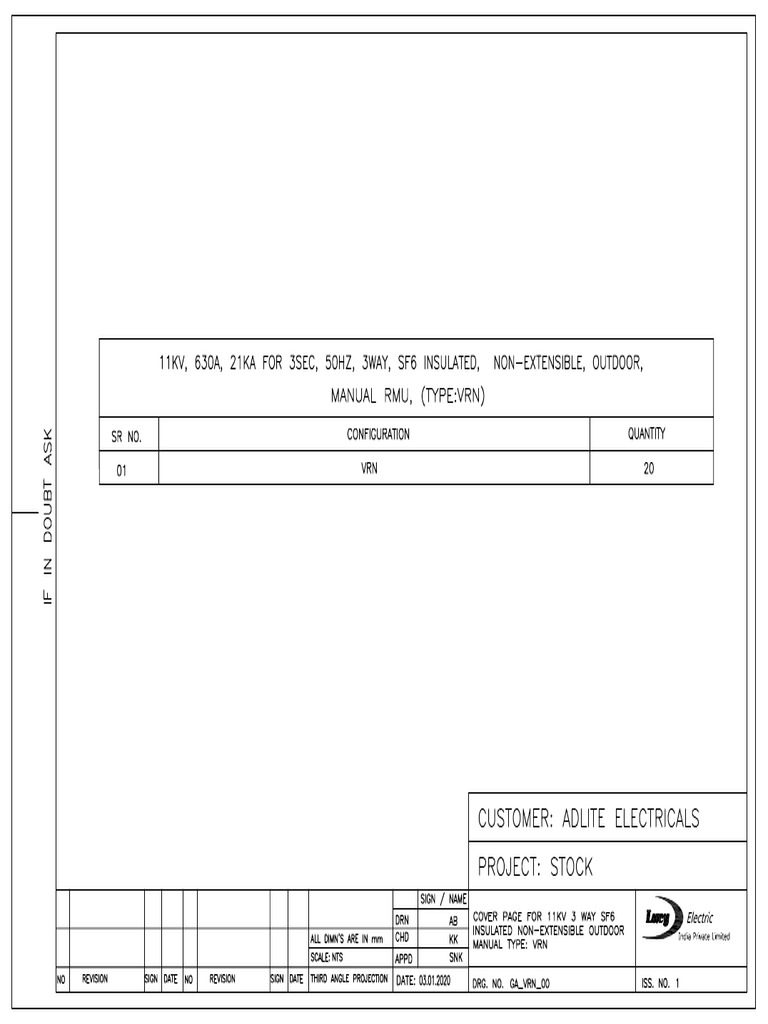 11kv Lucy Rmu Ring Main Unit PDF | PDF