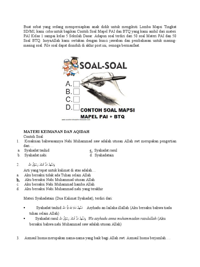 Bank Soal Mapsi | PDF