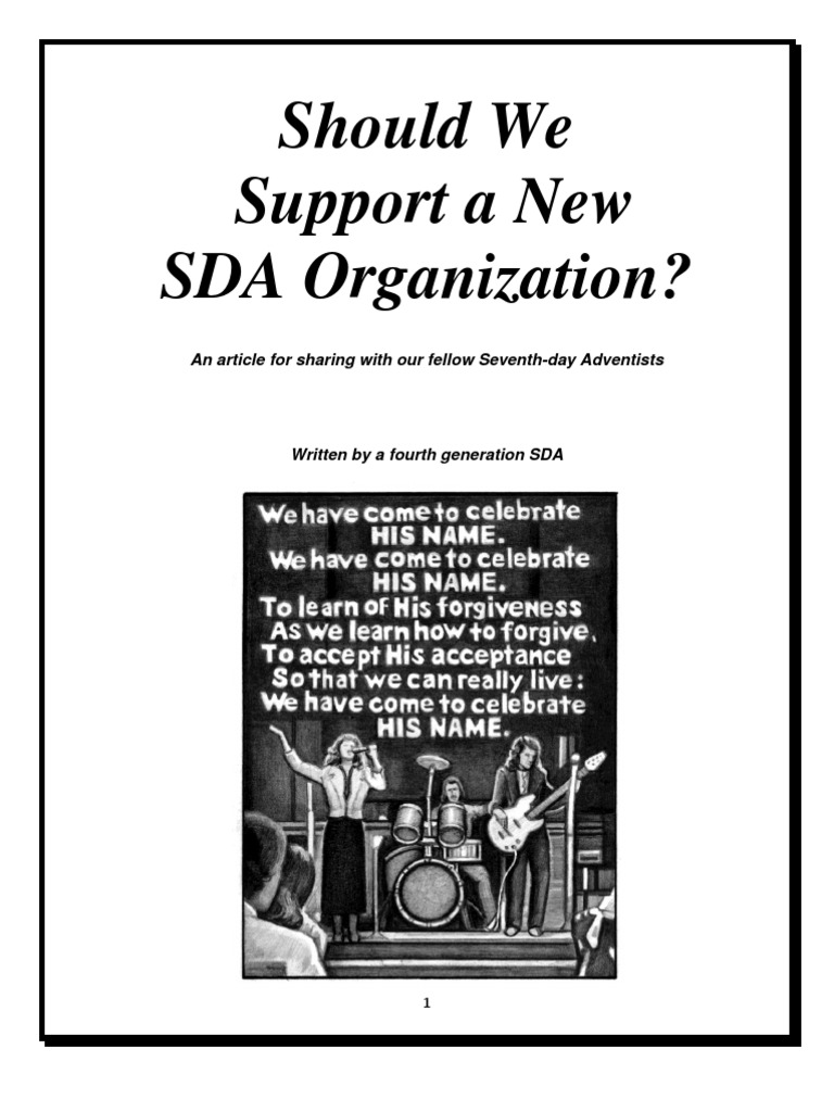 Should We Support A New SDA Organization | Seventh Day Adventist Church ...