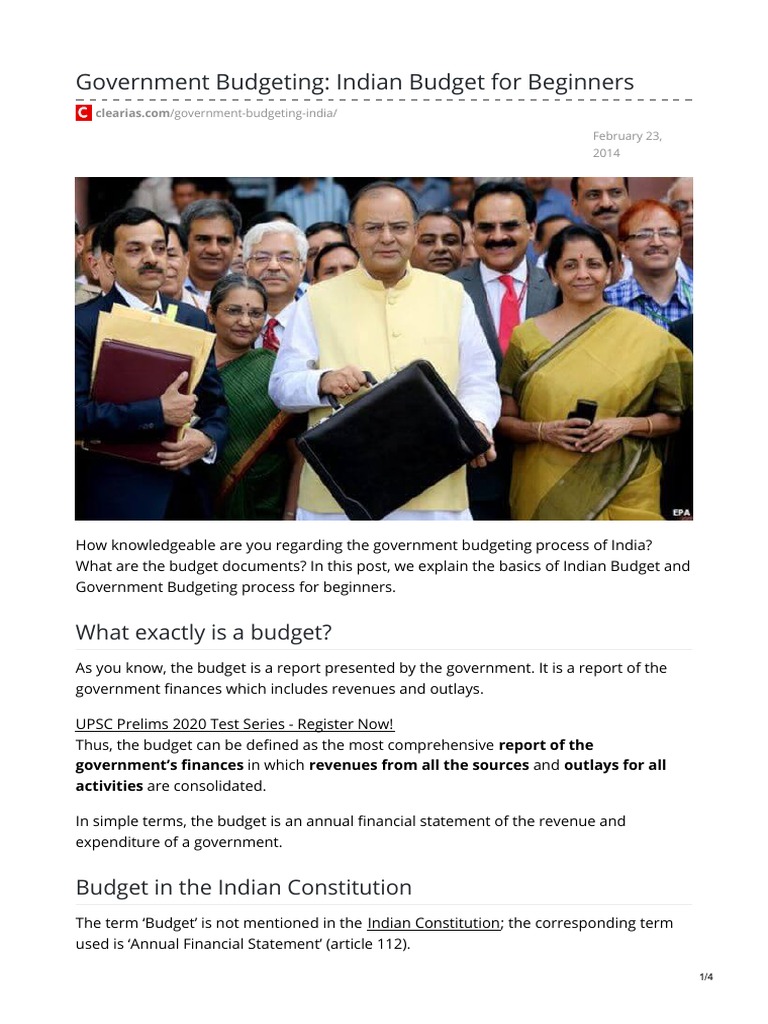 Indian Budgeting Process Explained | PDF | Budget | Taxes