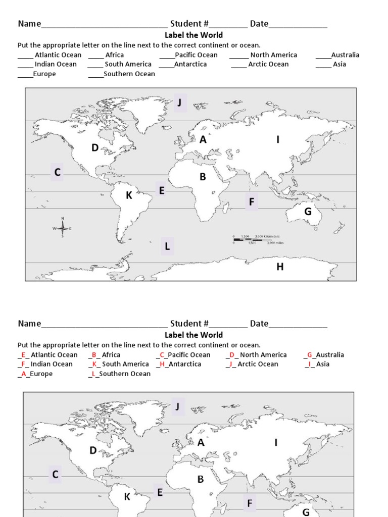 Labeltheworldprintablepdf | PDF | Continent