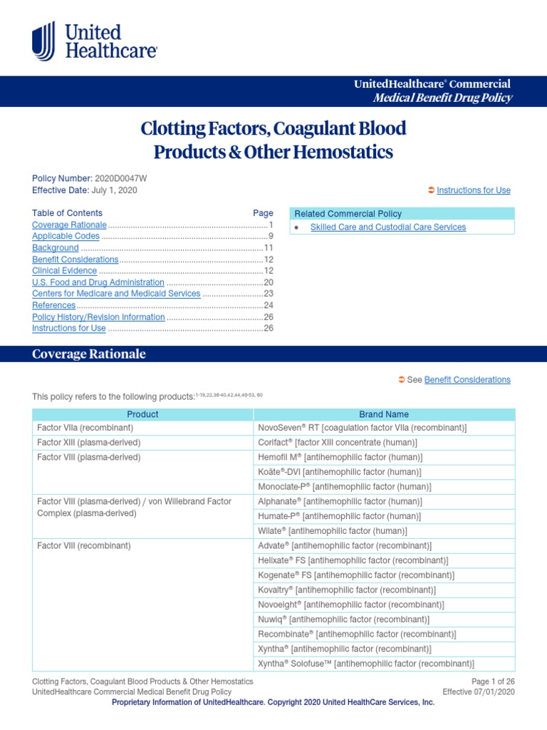 Clotting Factors Coagulant Blood Products | PDF | Coagulation | Bleeding