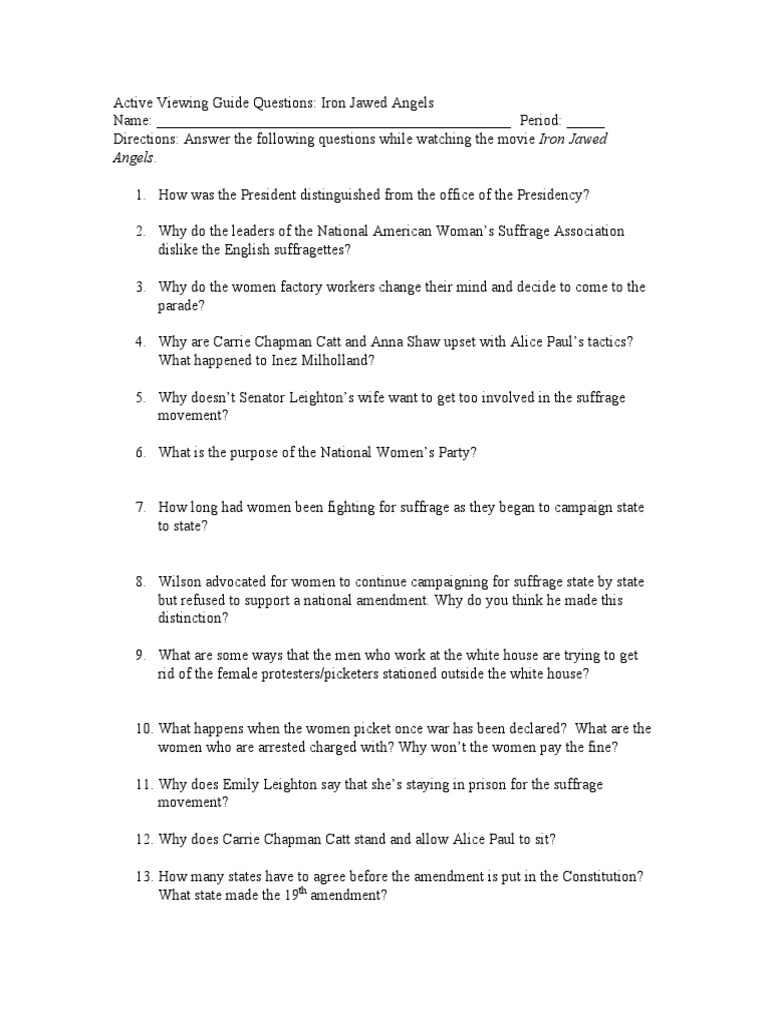 Activity IronJawedAngelsviewingguide | PDF