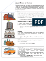 Types of Houses Homes Vocabulary Esl Picture Dictionary Worksheet For ...