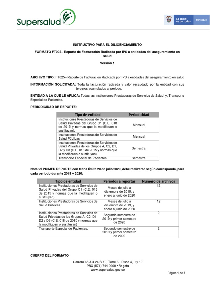 Instructivo FT025 PDF | PDF | Business | Salud y bienestar