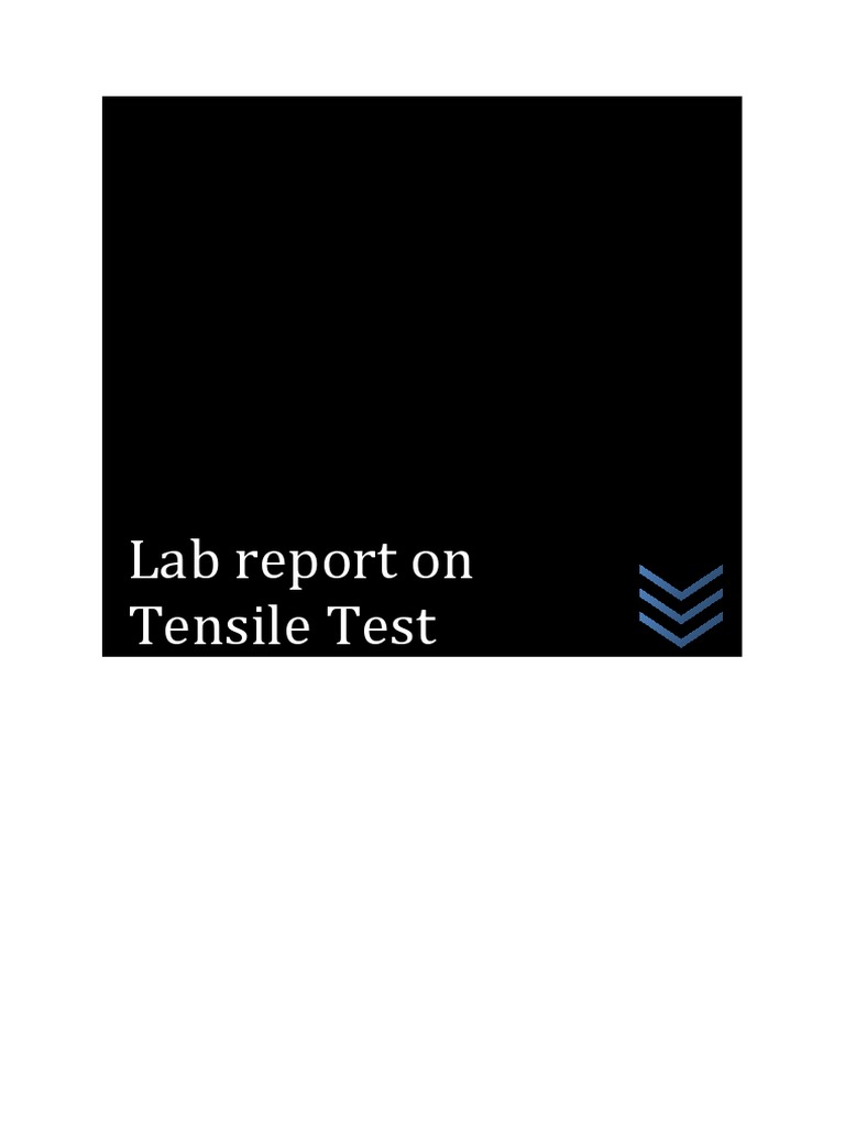Lab Report On Tensile Test | PDF | Deformation (Engineering) | Ultimate ...
