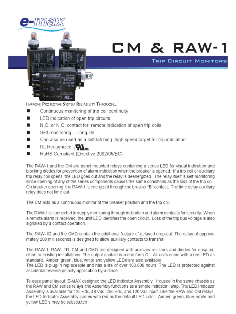 Trip Coil Monitoring Solutions Overview | PDF | Relay | Alternating Current