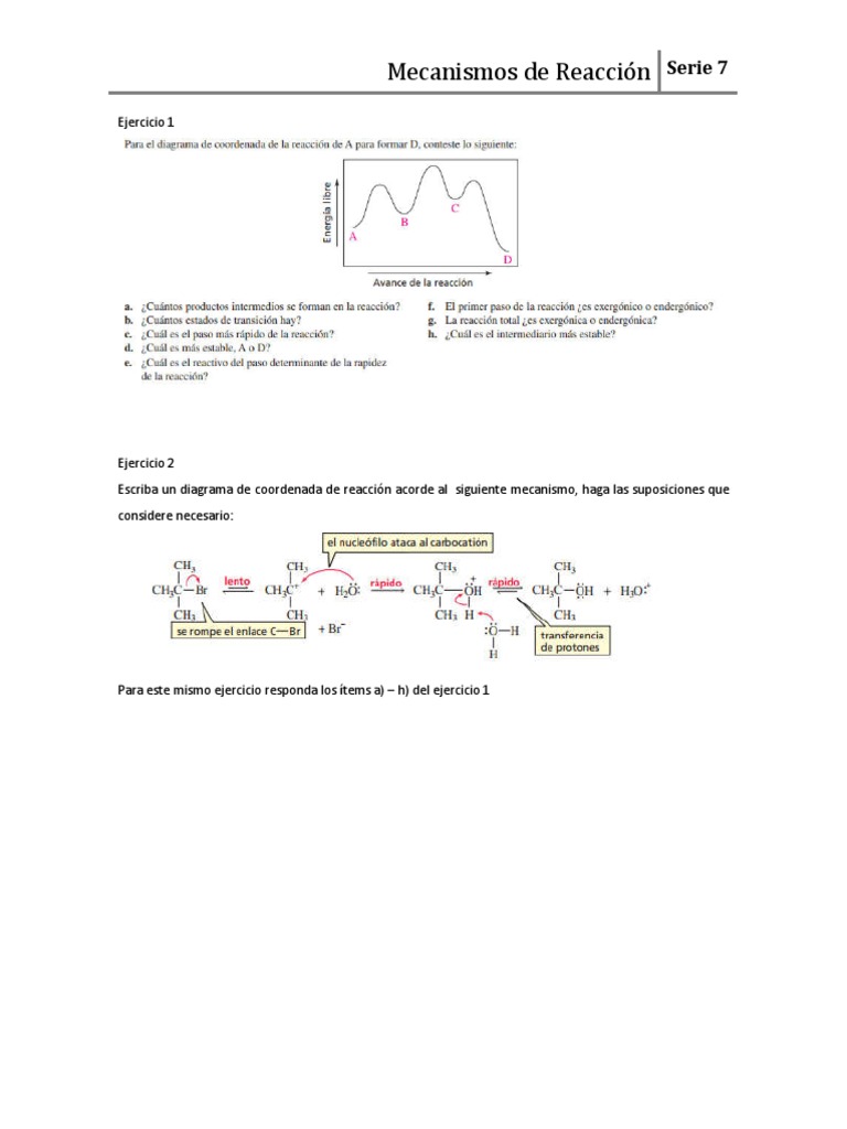 07 Serie - Mecanismos de Reaccion | PDF