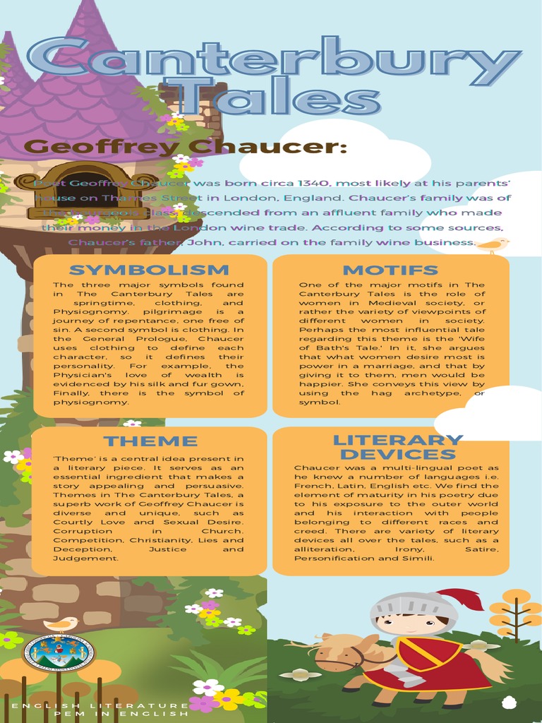 Catenbury Tales Infographic | PDF | The Canterbury Tales | Geoffrey Chaucer