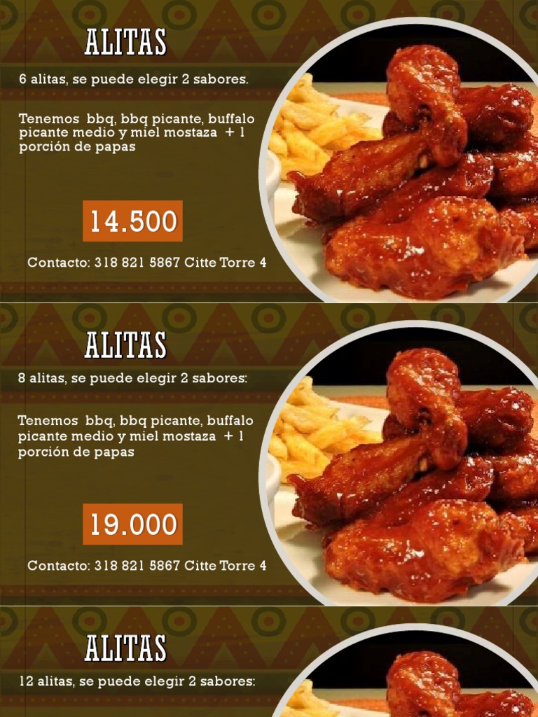 Alitas Citte (Autoguardado) v2 - Compressed | PDF | Cocina, comidas y vino