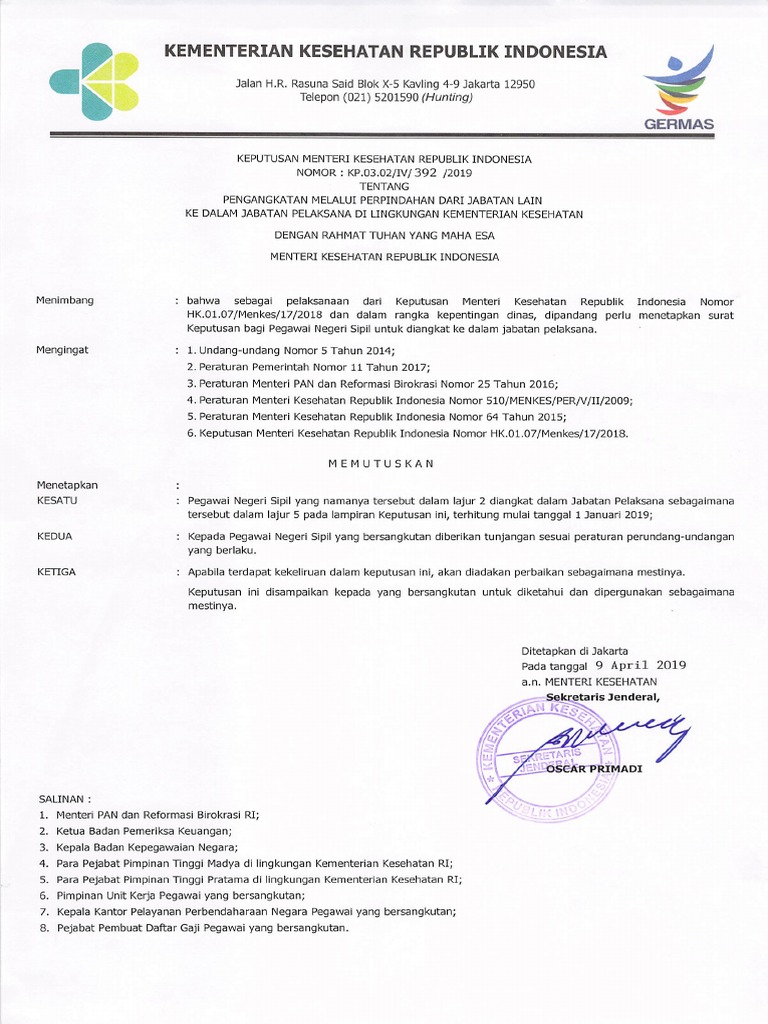 SK JAPLAK TAHUN 2019 Poltek Surabaya PDF | PDF