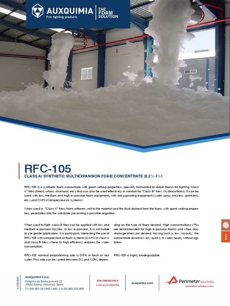 Class A/ Synthetic Multiexpansion Foam Concentrate (0.2%-1%) | PDF ...