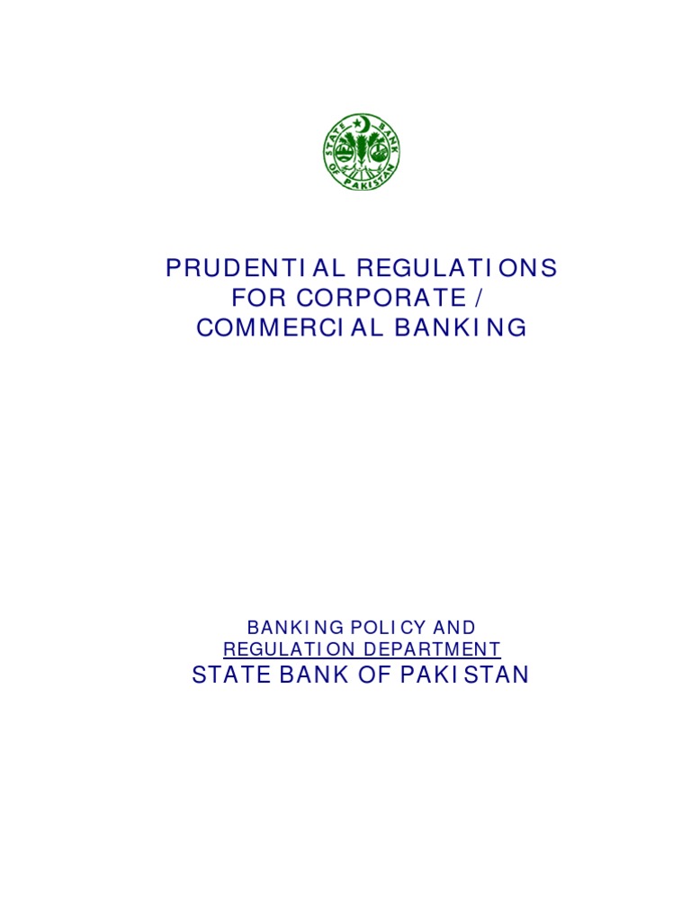 Prudential Regulations For Corporate / Commercial Banking: State Bank of Pakistan | PDF ...