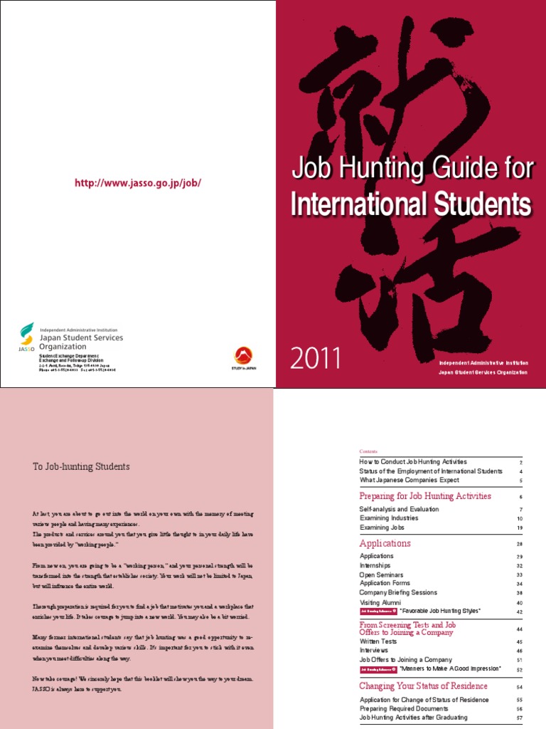 Job Hunting Guide For: International Students | PDF | International ...