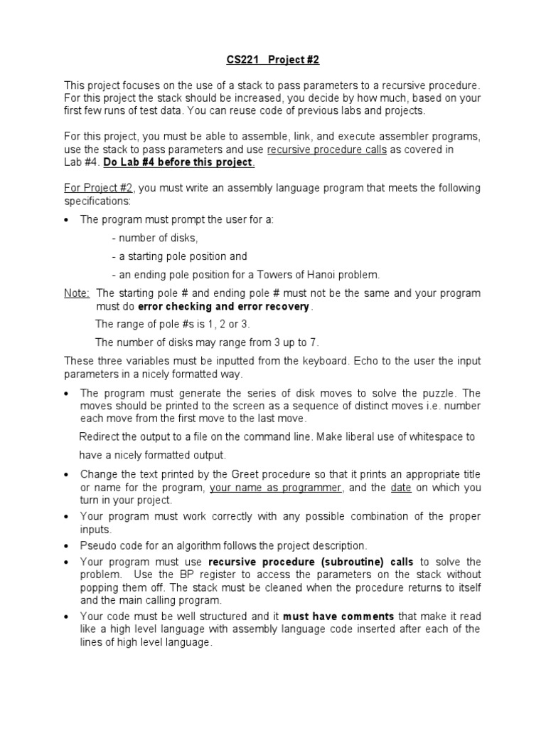 CS221 Project #2 | PDF | Computer Program | Programming